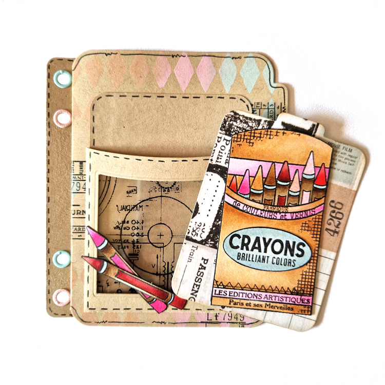Crayons with Journaling Cards Elizabeth Craft Designs Planner ...